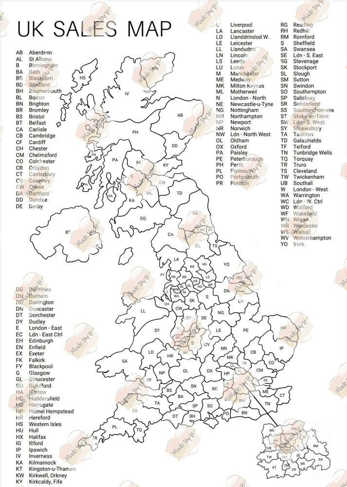 UK Sales Map - Digital Download – Printed Treasures